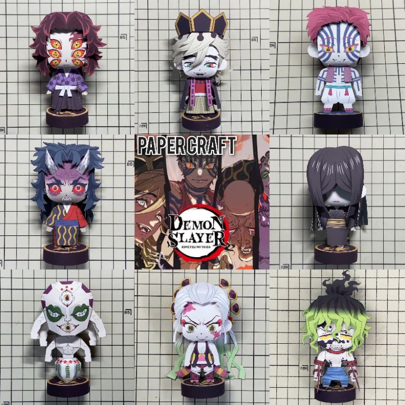 Jual Paper craft anime minifigure demon slayer upper moon kokushibo ...