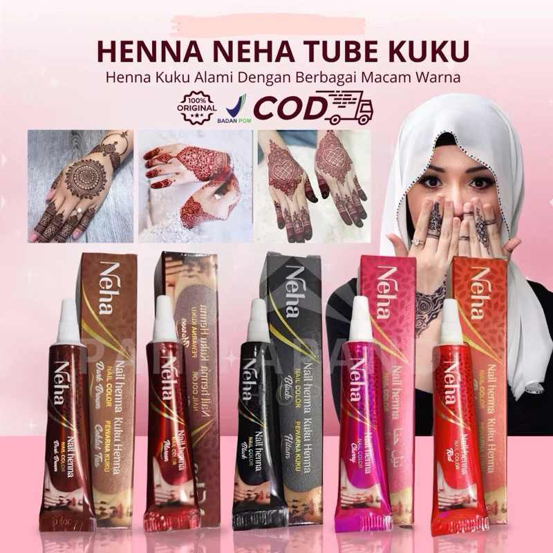 Jual Henna Neha Kuku Henna Kuku Halal BPOM Warna Tahan Lama | Shopee ...