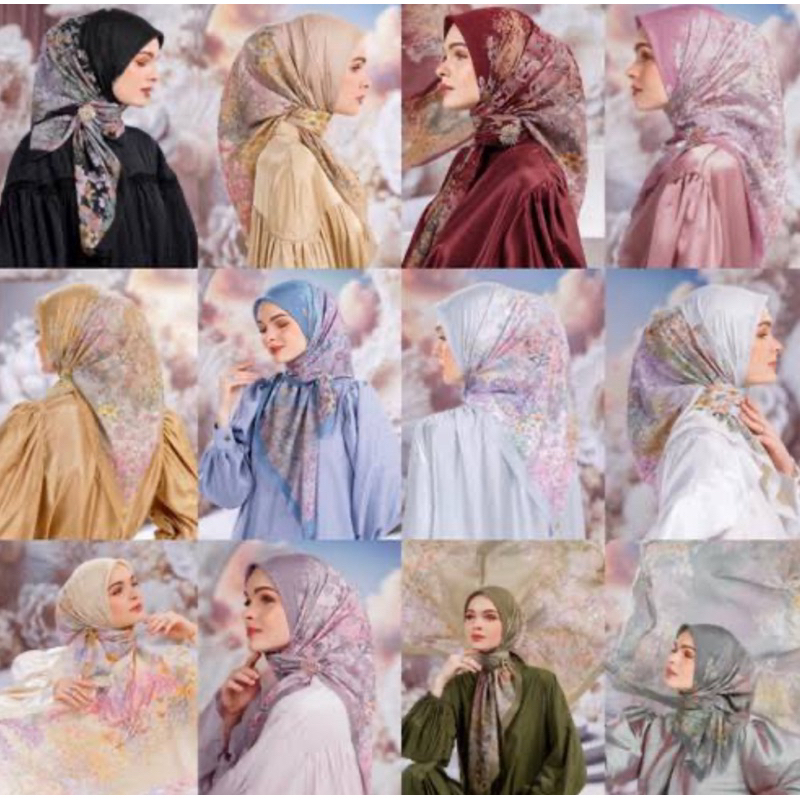 Jual BUTTONSCARVES CHAMP DE FLEUR SERIES LASERCUT TITIK TIGA SUDAH ...