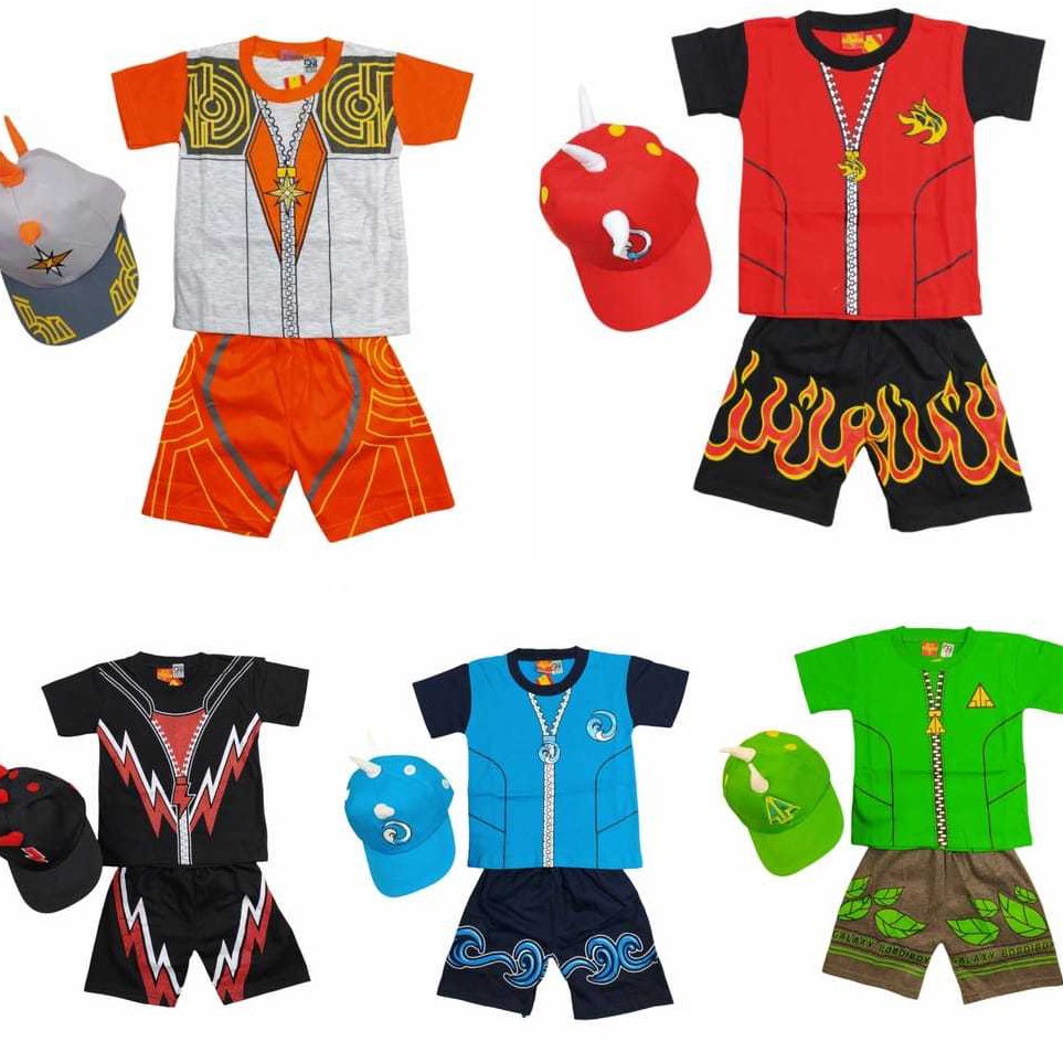 Jual KODE L94F SETELAN BAJU ANAK BOBOIBOY KOLEKSI FREE TOPI | Shopee ...