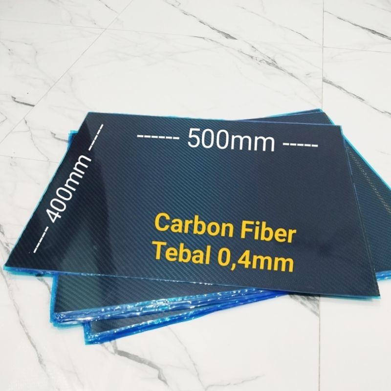 Jual 50x40cm Carbon Fiber Sheet Fabric 3k Twill Glossy Karbon plate ...