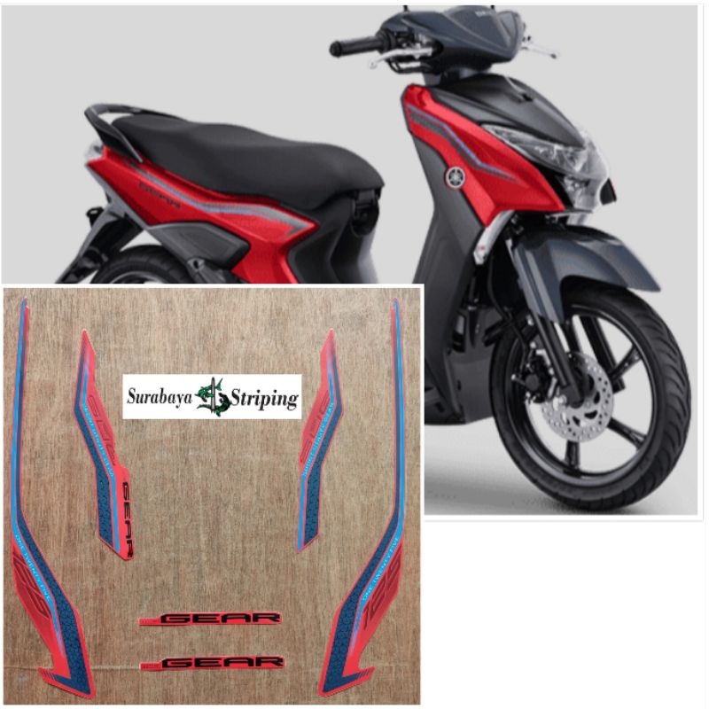 Jual Striping sticker Yamaha Mio Gear Merah tahun 2022 2023 | Shopee ...