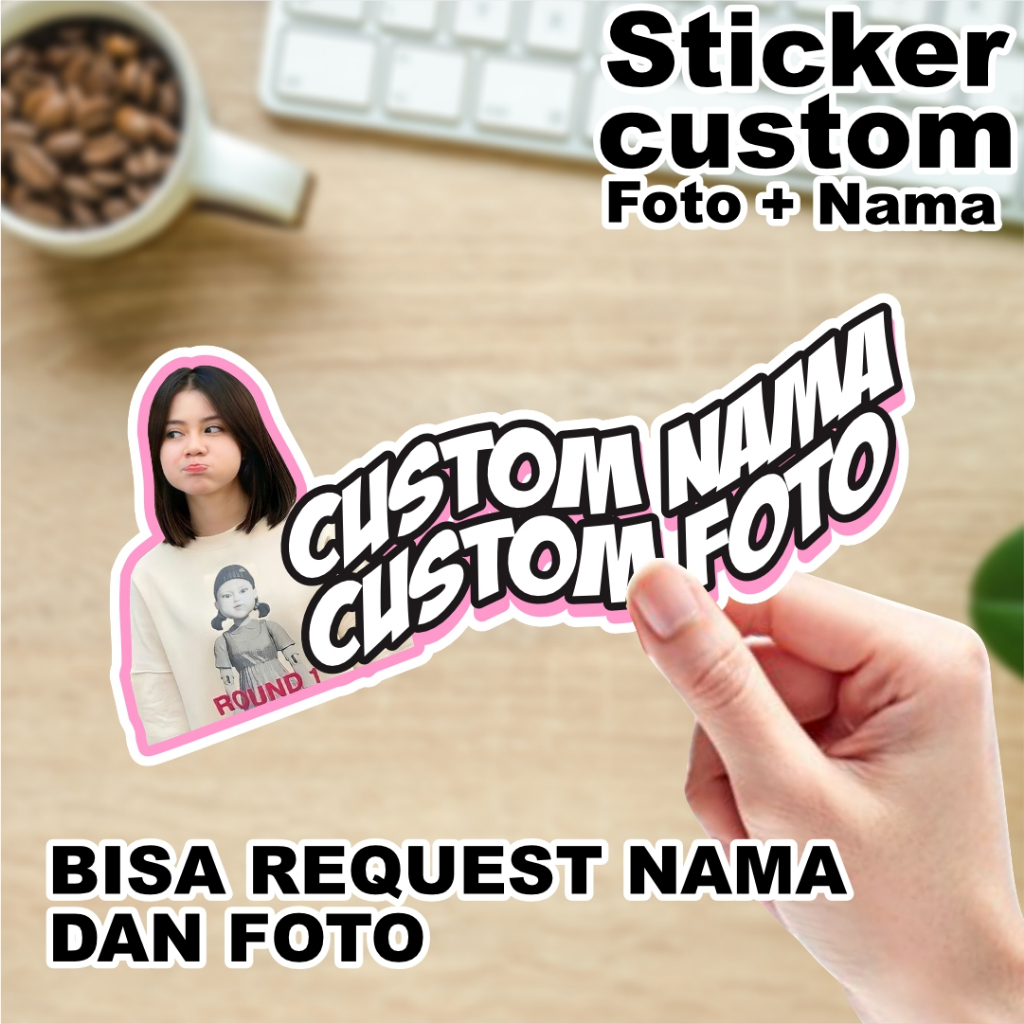 Jual Stiker Sticker custom Foto dan Nama Custom Cetak Photo Sticker ...