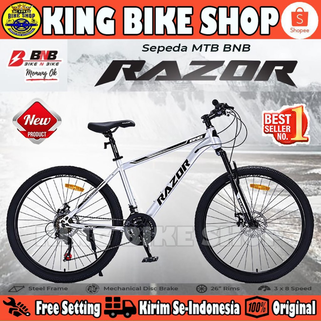 Jual Sepeda Gunung MTB BNB RAZOR Ukuran 26 Inch 24 Speed Rem Cakram ...