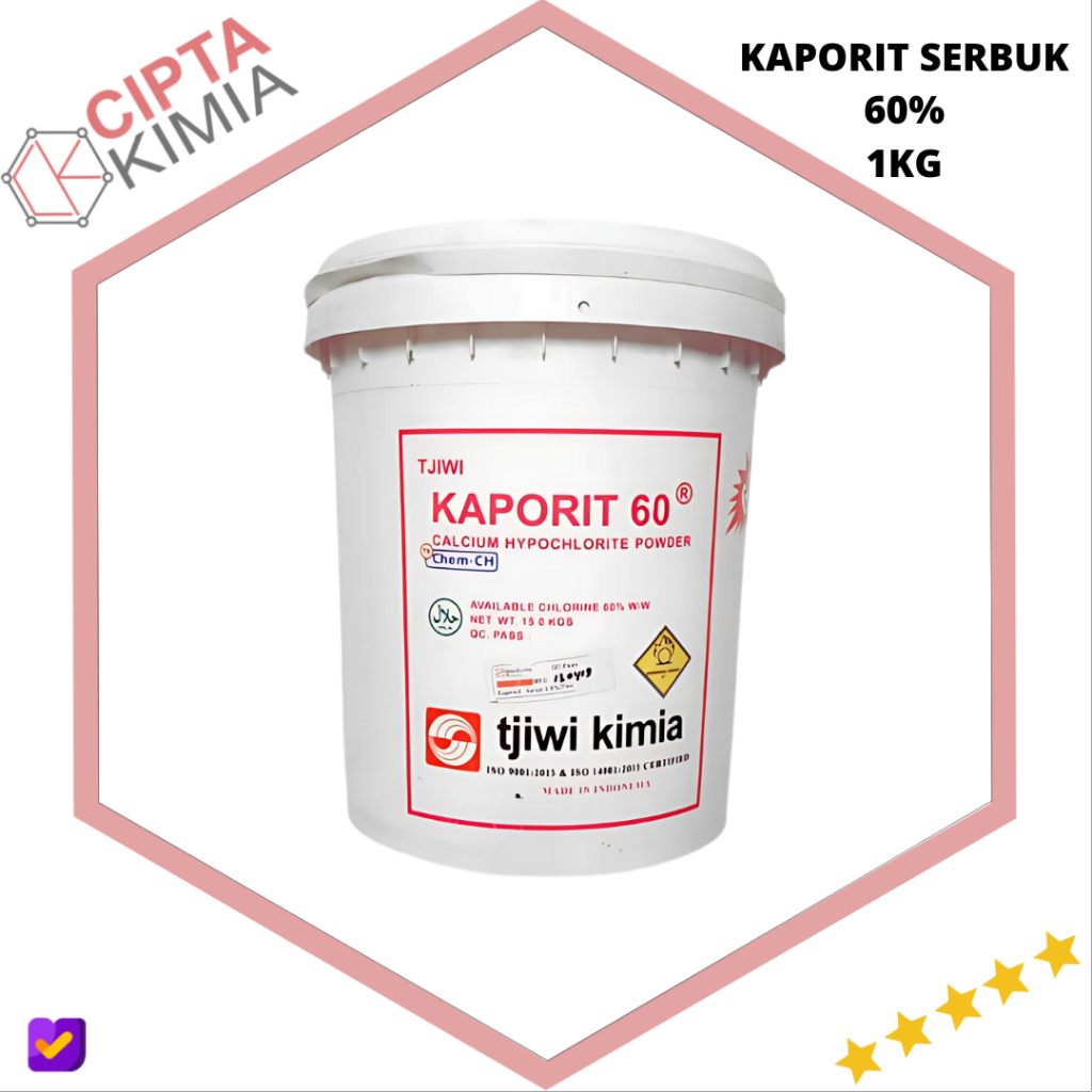 Jual Kaporit 60% (1kg) / KAPORIT SERBUK 60% 1KG / KAPORIT TJIWI KIM IA ...