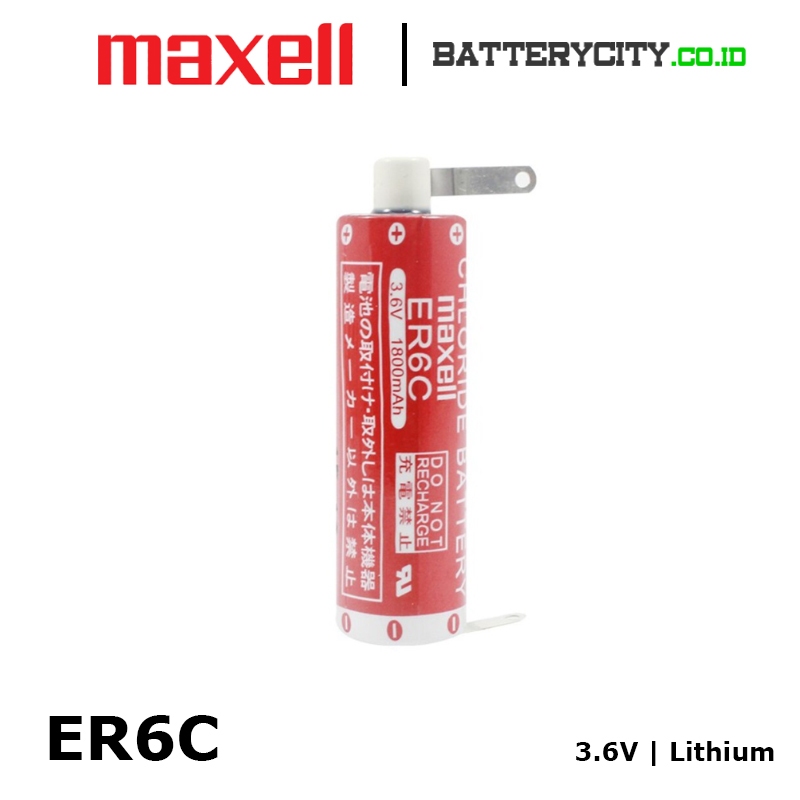 Jual Maxell Lithium ER6C 3.6V ORIGINAL - Battery Baterai Lithium PLC ...