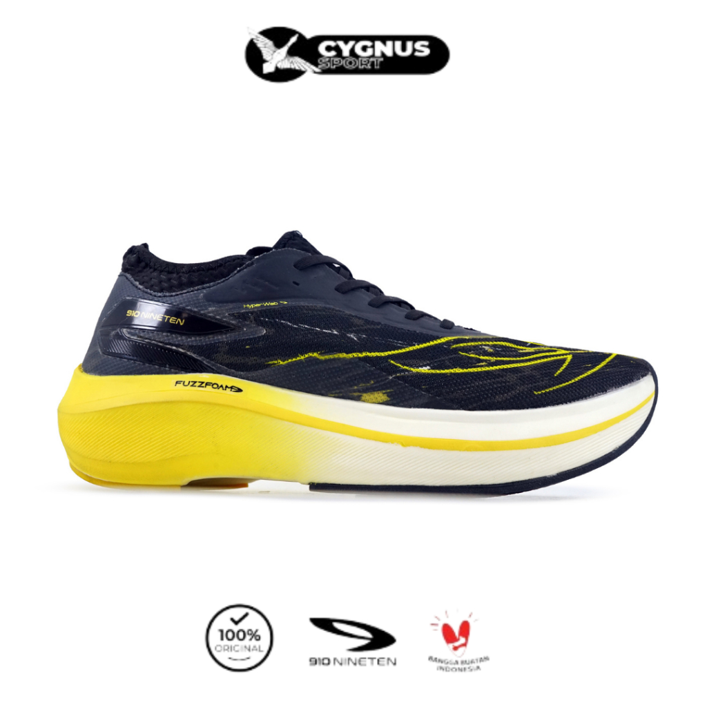 Jual Sepatu Lari 910 Nineten HAZE VELOCE - Hitam/Kuning/Putih | Shopee ...