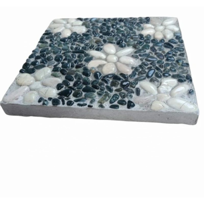 Jual steping stone corak 5 bunga+uk 30x30 cm+batu pijakan kaki taman ...