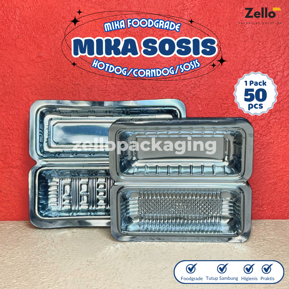 Jual Tray Mika Sosis Besar Kecil Piscok Kemasan Roti Box Corndog Pisang ...