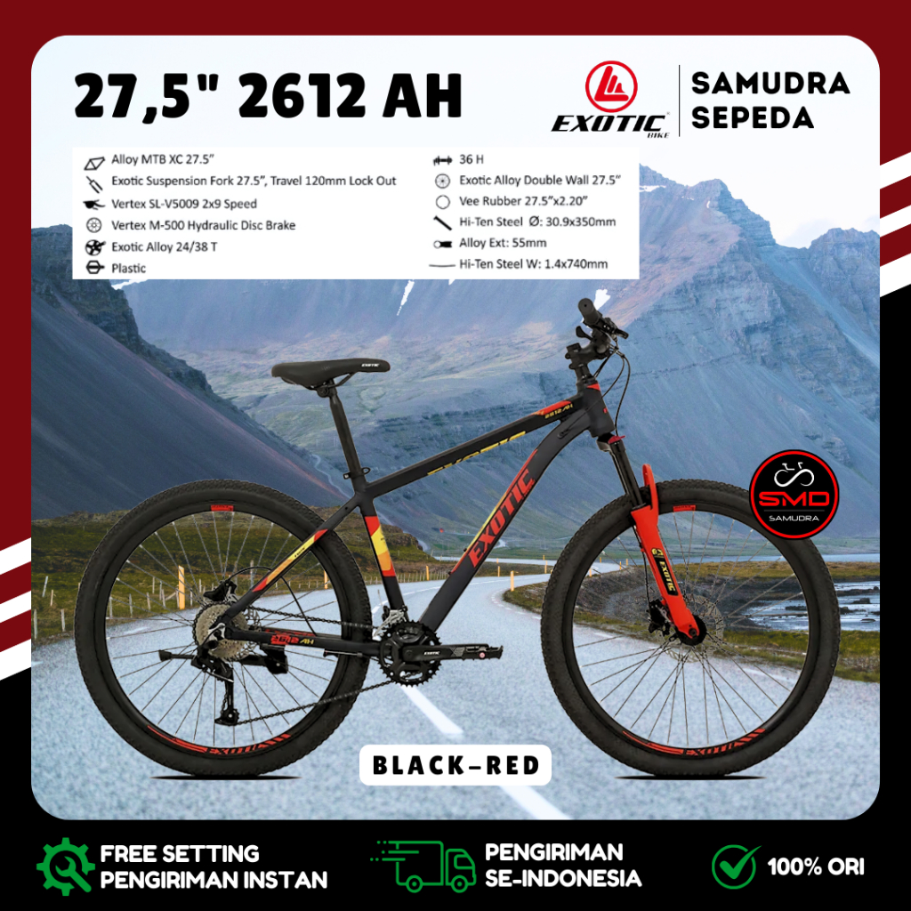 Jual Sepeda Gunung MTB 26 Exotic 2612 AH Hydorlic Murah BDG | Shopee ...