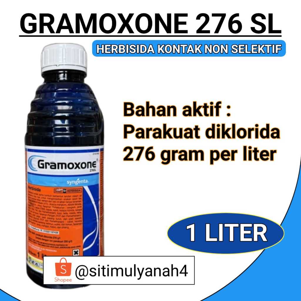 Jual Gramoxone 276SL 1 liter herbisida racun kontak pembasmi rumput ...