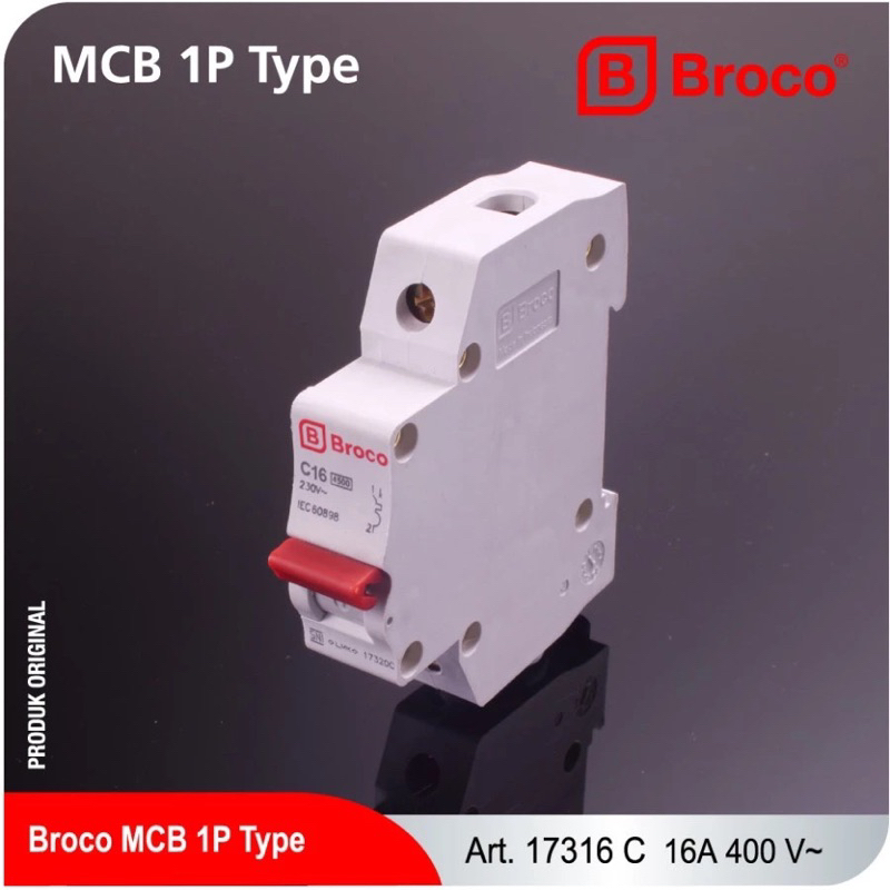 Jual MCB Broco 1P 16A / 17316C | Shopee Indonesia