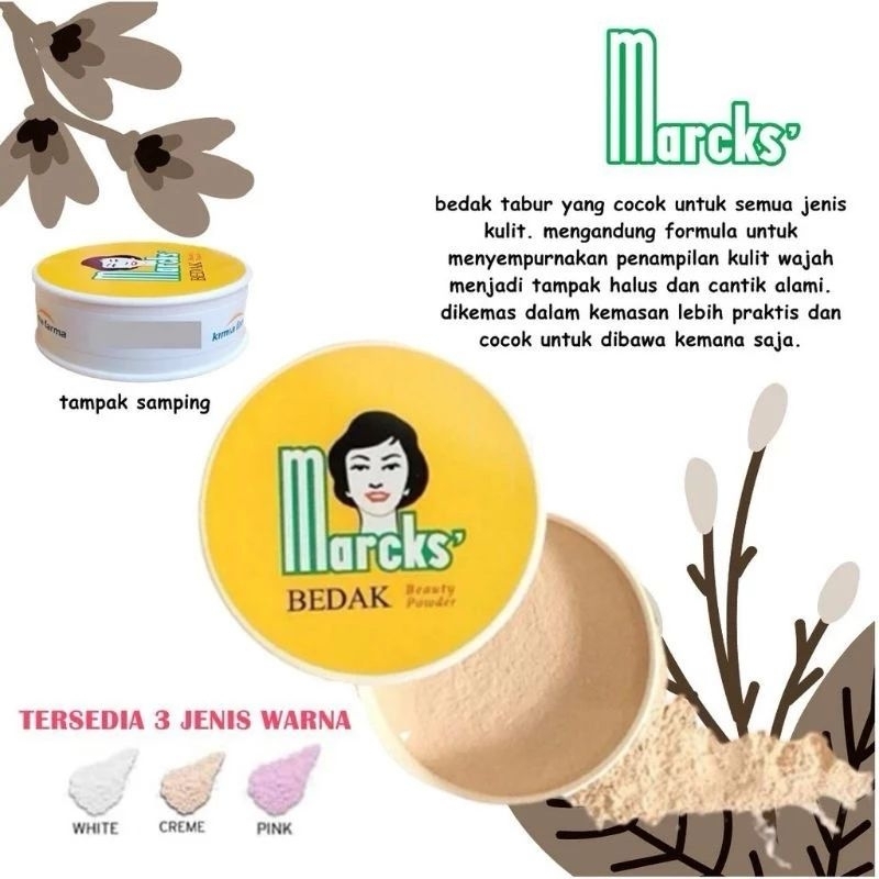 Jual Marcks Bedak Tabur 40g Series All | Shopee Indonesia