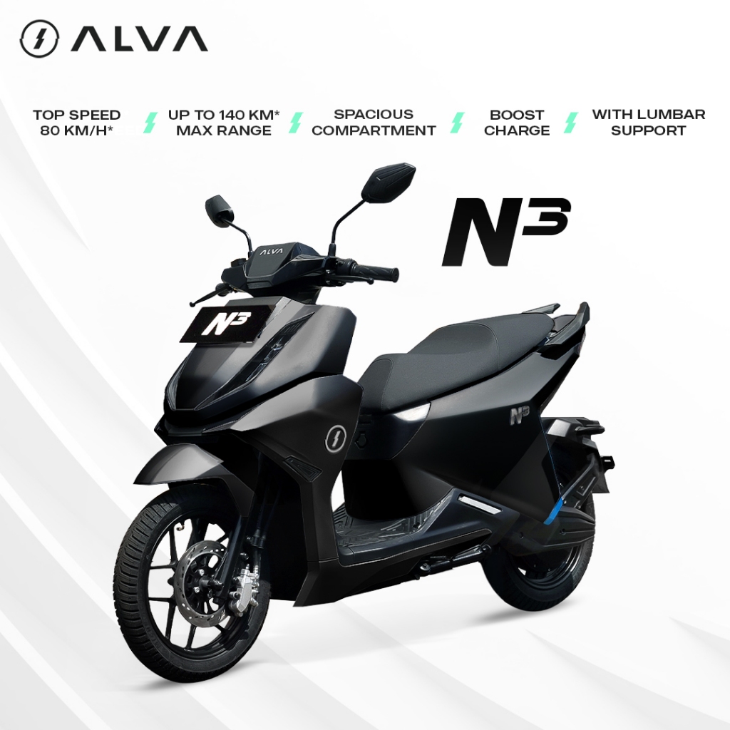 Jual ALVA - ALVA N3 Sepeda Motor Listrik 2 Baterai | Shopee Indonesia