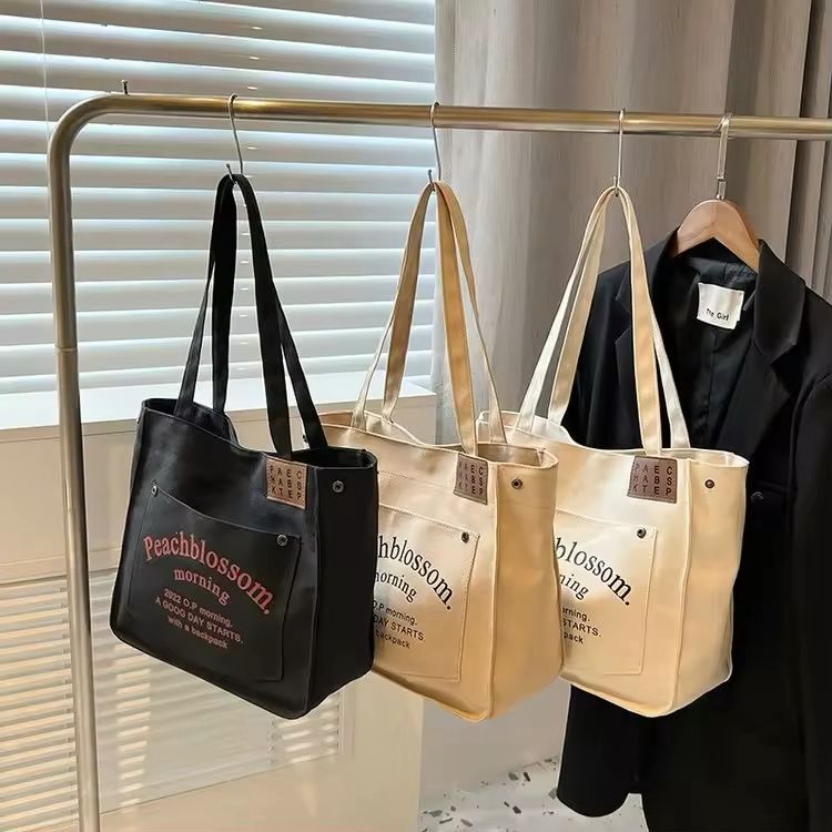 Jual tokochi - Totebag Kanvas Resleting Kapasitas Besar | Shopee Indonesia