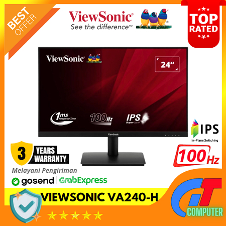 Jual ViewSonic Full HD Monitor VA240-H - 100Hz | Shopee Indonesia