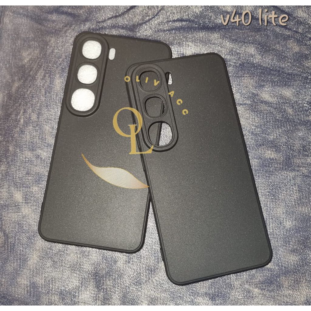 Jual case vivo v40 5g v40 lite macaron case pro black soft case hitam | Shopee Indonesia