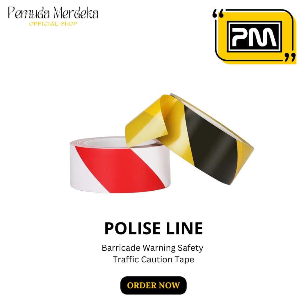 Jual Garis Polisi Safety Line Pita Pembatas Police Line 2/3 Inch ...