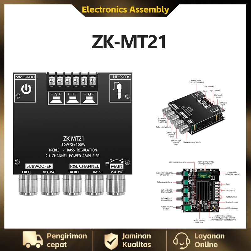 Jual ZK-MT21/ZK-TB21 2.1-Channel Stereo Bluetooth 5.0 / Digital Power ...