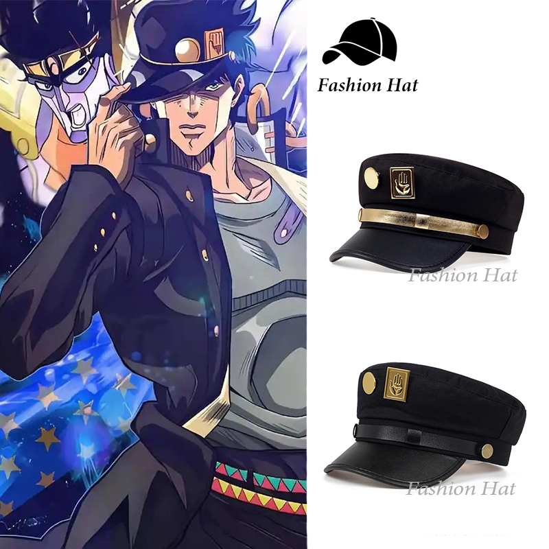 Jual Topi JOJO Baret Palm Penuh Emas Warna Solid Topi Angkatan Laut ...