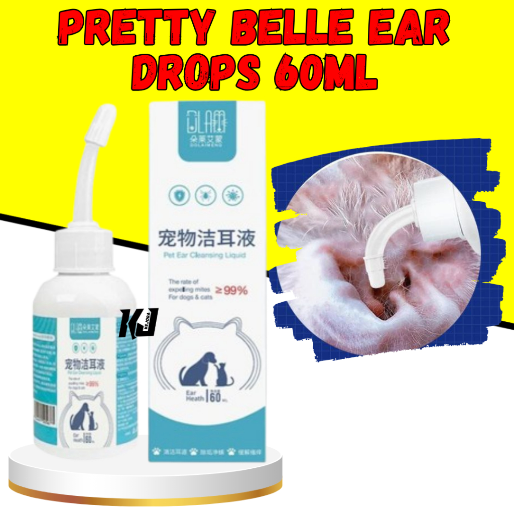 Jual Pretty Belle Pet Ear Drops Tetes untuk Membersihkan Telinga Kucing ...