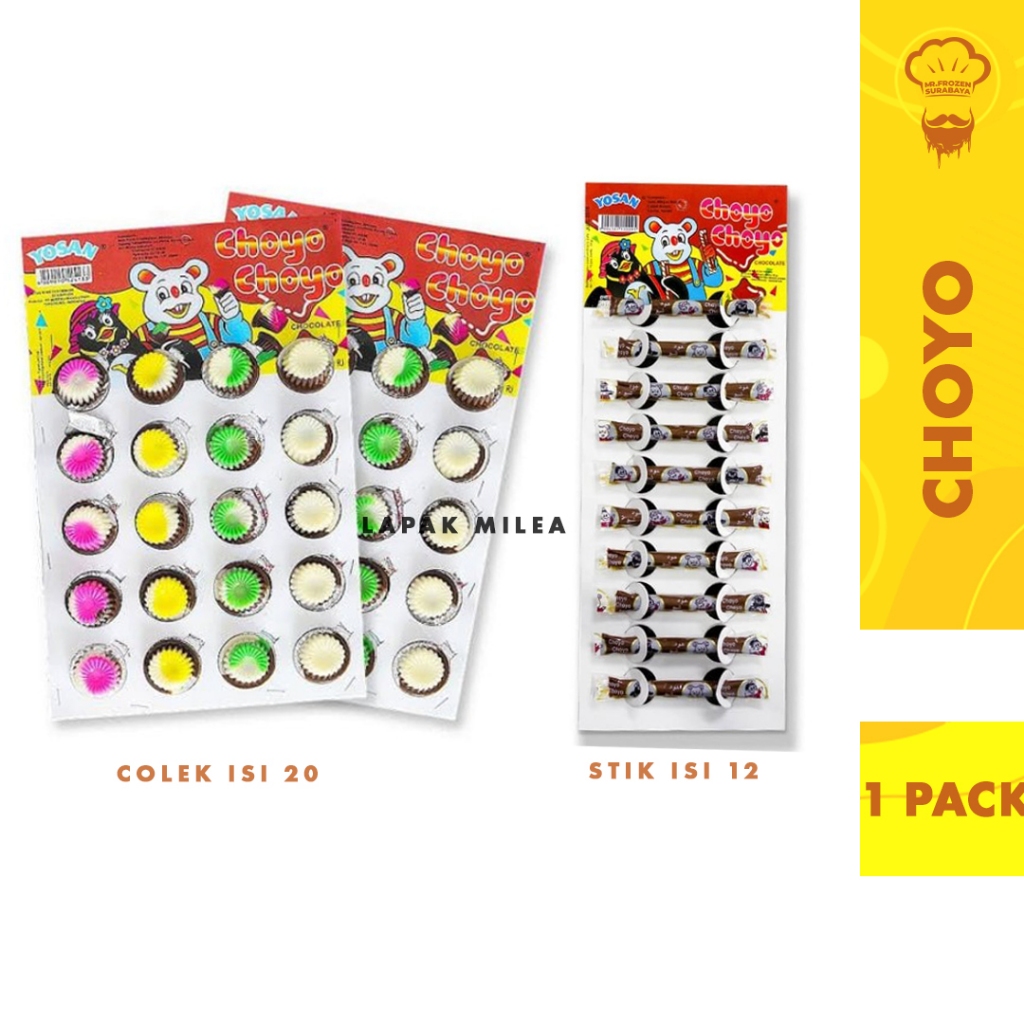 Jual Yosan Coklat Choyo Choyo Rainbow Stik 1 Pack | Shopee Indonesia