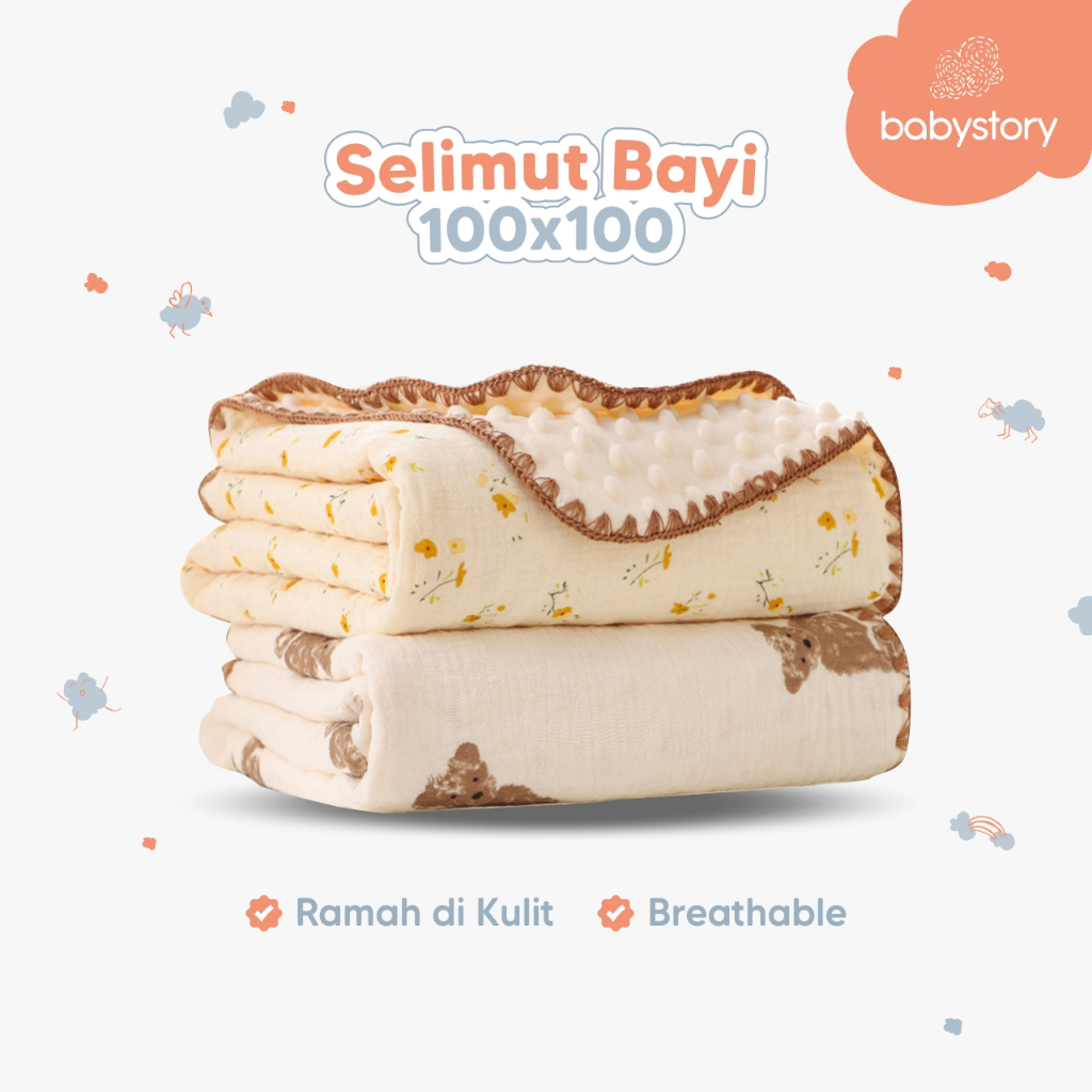 Jual Selimut bayi newborn bamboo lembut halus nyaman ukuran 100 x 100 ...