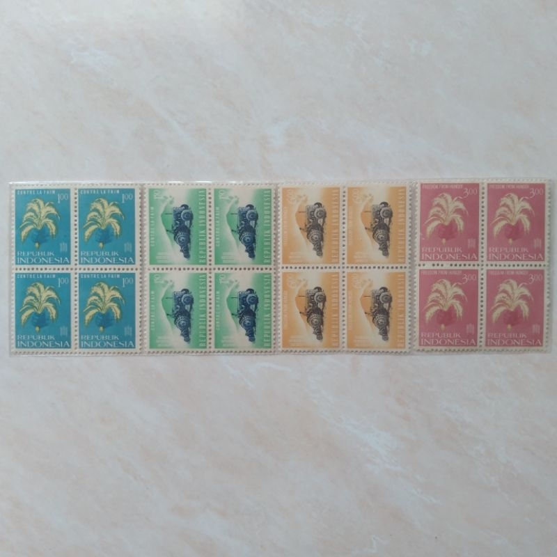 Jual Perangko Prangko Kuno Jadul Set Seri Anti Lapar 1963 Blok 4 ...