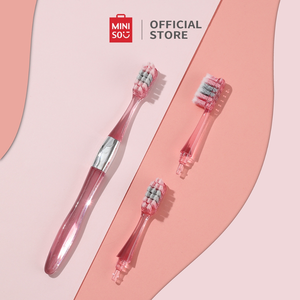 Jual Miniso Wide-Head Toothbrush Set Kepala Sikat yang Dapat Diganti 1 ...