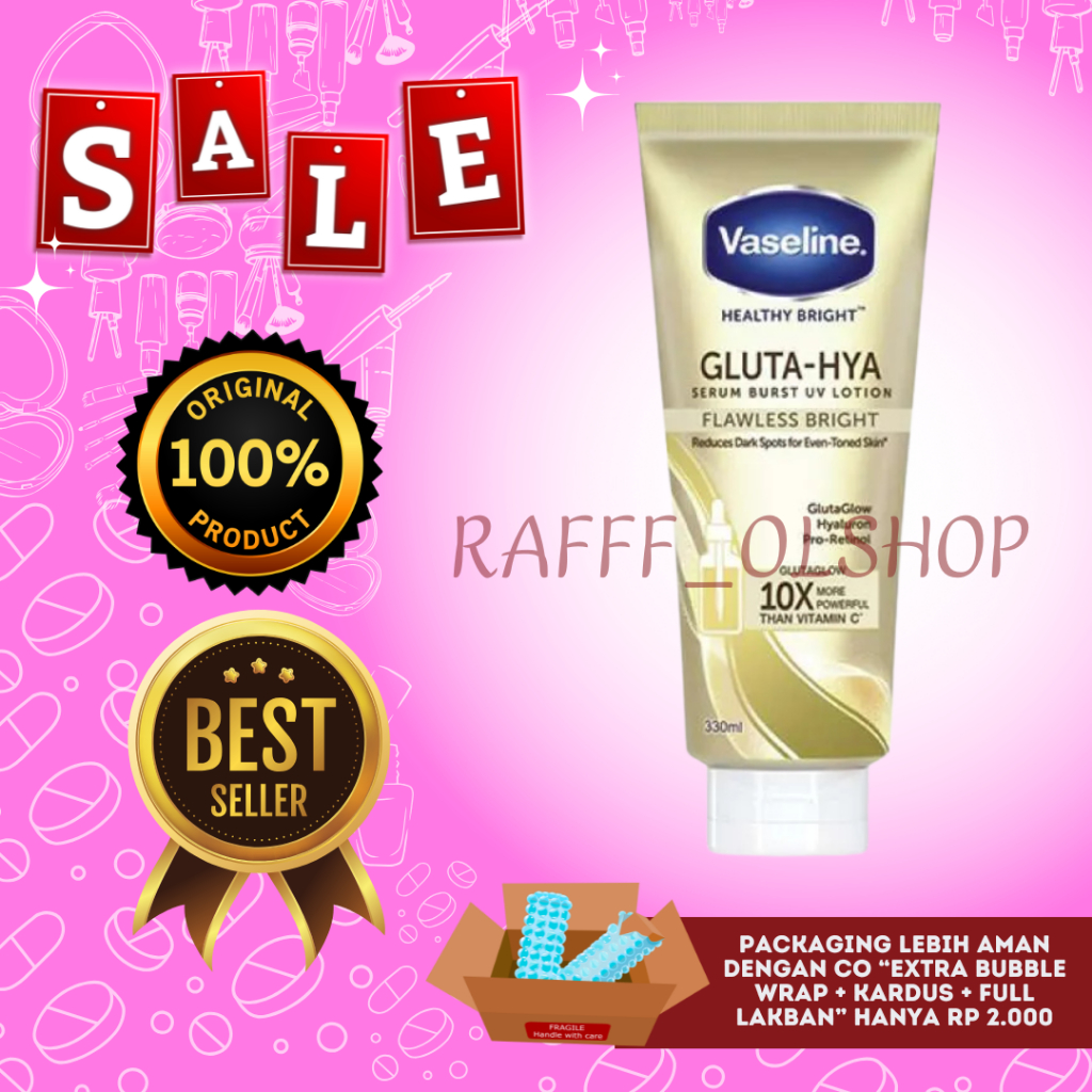 Jual VASELINE HAND BODY GLUTA HYA SERUM BUR UV LOTION 330 ML | Shopee ...