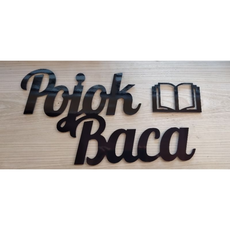 Jual Dekorasi Hiasan Dinding Aesthetic Tulisan POJOK BACA Ukir CNC ...