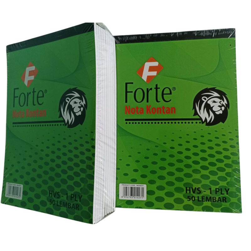 Jual 1Pak Nota Kontan Besar 1 PLY B1 Forte / Nota Besar A5 Ukuran 14,8 ...