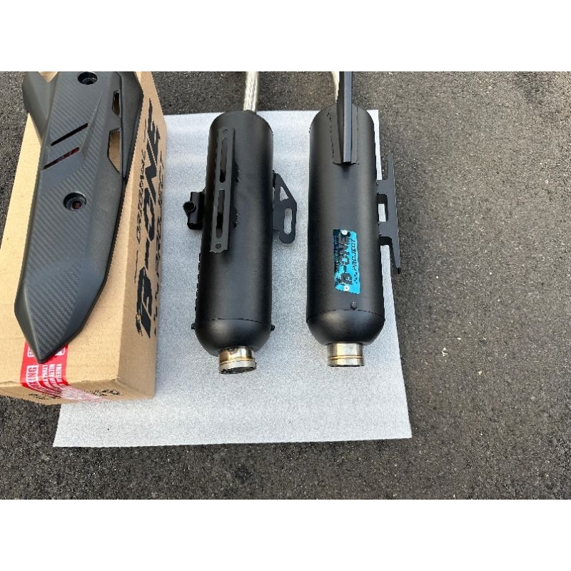 Jual KNALPOT SHIJIRO DOUBLE BRACKET B ONE PROJECT VARIO 125/150 LED NEW ...