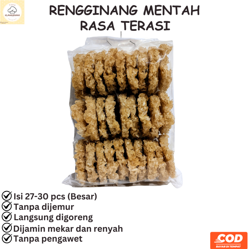Jual Rengginang Mentah Ketan Asli Rasa Terasi Isi 27-30 Pcs Besar ...
