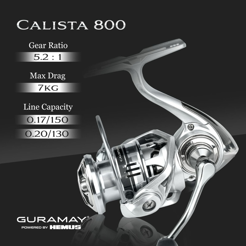 Jual Reel Hemus Guramay Calista New 800 UL SW Carbon Body Power Handle ...
