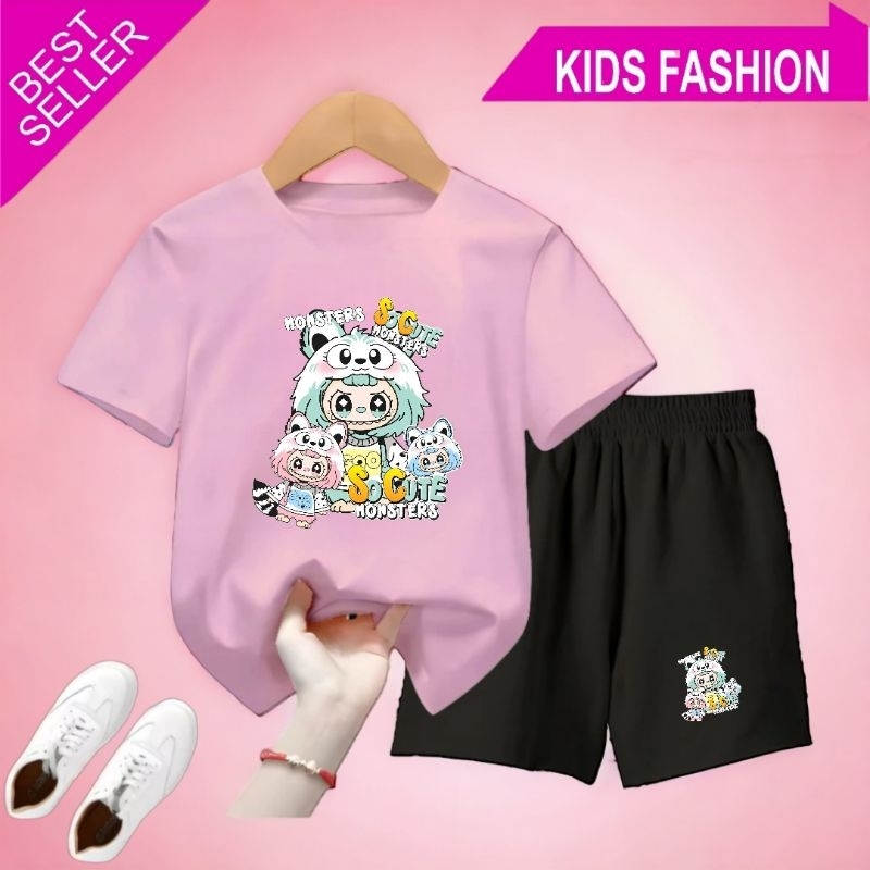 Jual PAKAIAN KAOS SETELAN ANAK LAKI LAKI DAN PEREMPUAN 1-10 TAHUN/So Cute Labubu | Shopee Indonesia