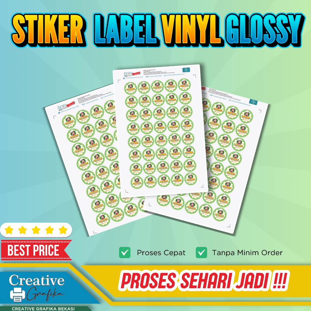 Jual STIKER VINYL GLOSSY - DOFF MATTE - KISS CUTTING -UKURAN A3 ...