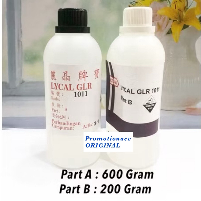 Jual Lycal Resin Bening Keras 800gram A:B = 3:1 kode 1011 ORIGINAL ...
