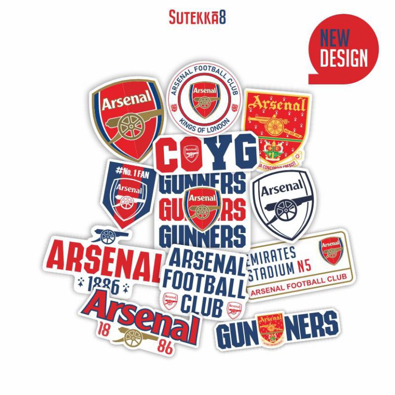 Jual STICKER PACK FC ARSENAL [12 pcs] | Shopee Indonesia