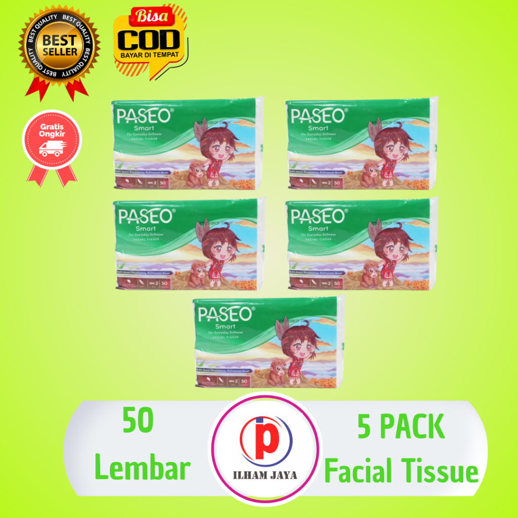Jual ( Paket 5PCS ) Tissue Paseo Smart Travel 50sheet 2ply/tisu paseo ...