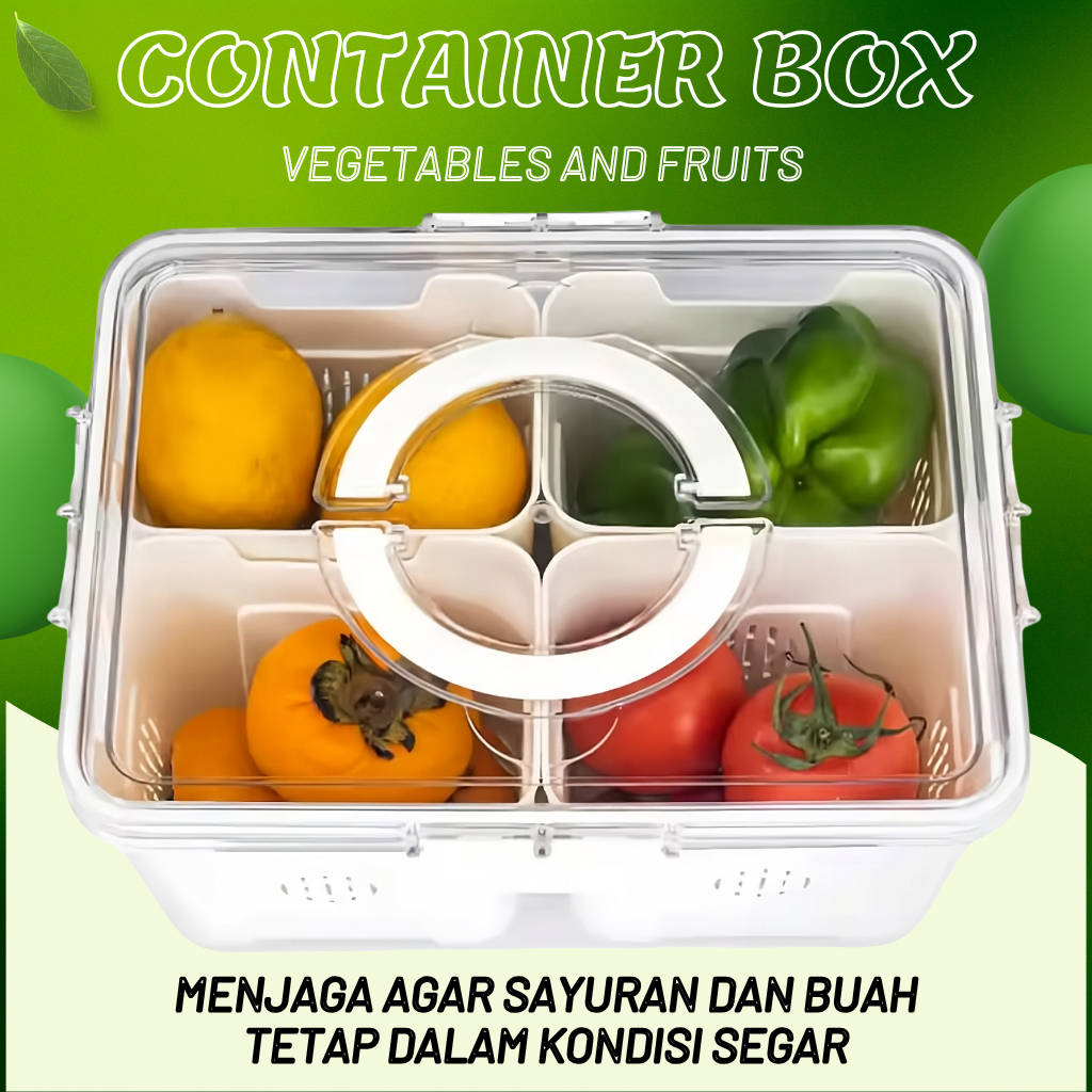 Jual Kontainer Kulkas Kotak Penyimpanan Makanan Buah Sayur Kotak ...