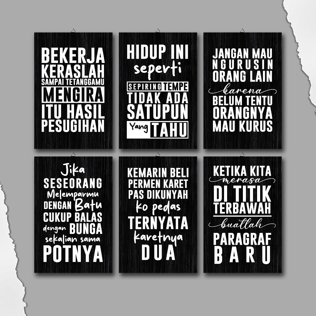 Jual Poster Kayu Quotes Jokes Bapak2 Hiasan Dinding Hitam Dekorasi Kost ...