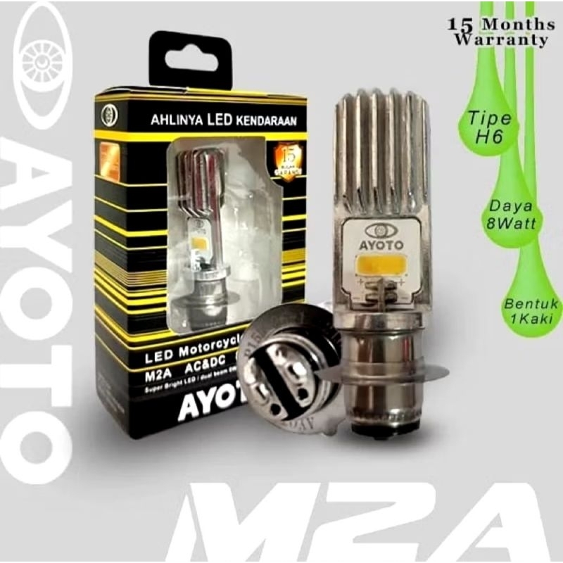 Jual AYOTO lampu motor led 2 sisi tipe M2A motor bebek Dan matic soket ...