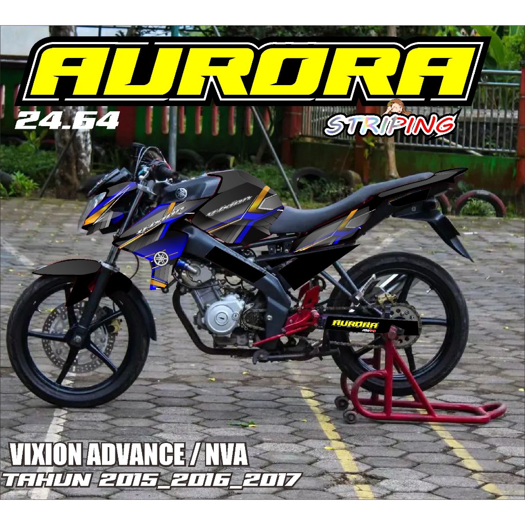 Jual (COD) TERBARU STICKER STRIPING VIXION NVA TAHUN 2015 2016 2017 ...