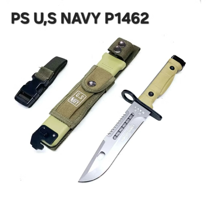 Jual Pisau Survival U.S NAVY / Pisau Survival RUI Titanium coated US ...