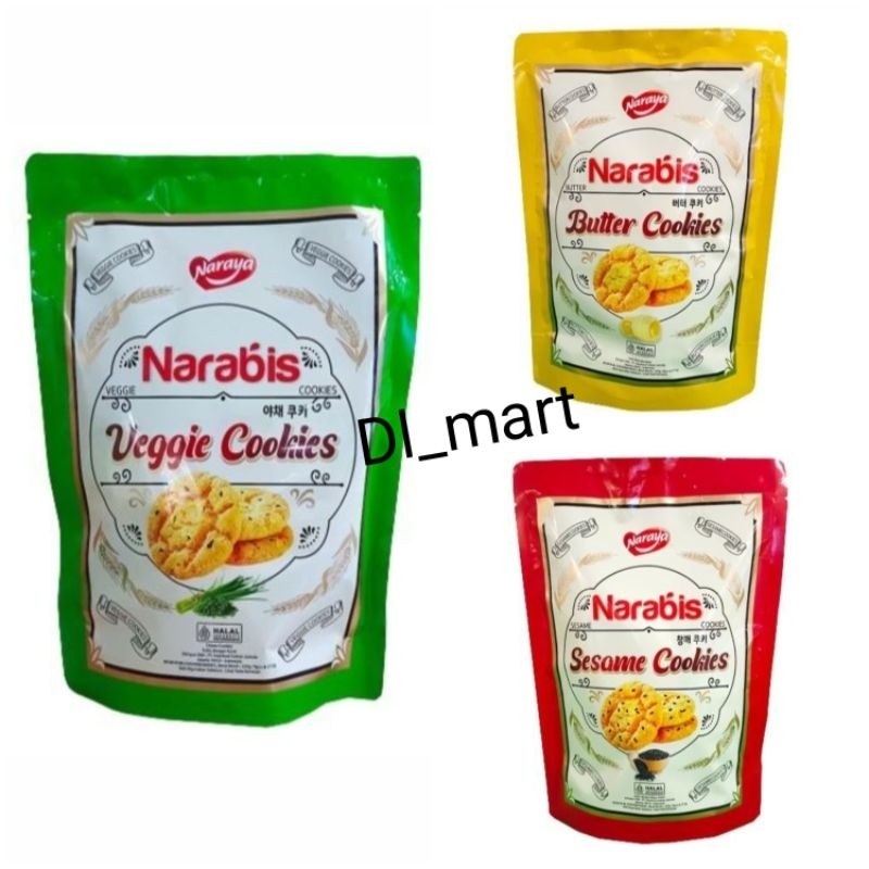 Jual Naraya Narabis Butter Cookies Veggies Cookies Sesame Cookies ...