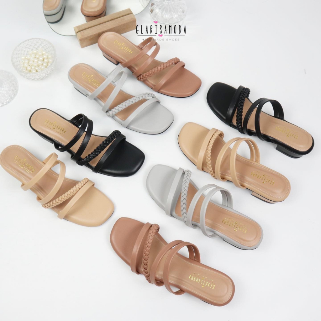 Jual GLARISAMODA Carol Sepatu Flatshoes Wanita Heels 3cm Sepatu Teplek ...