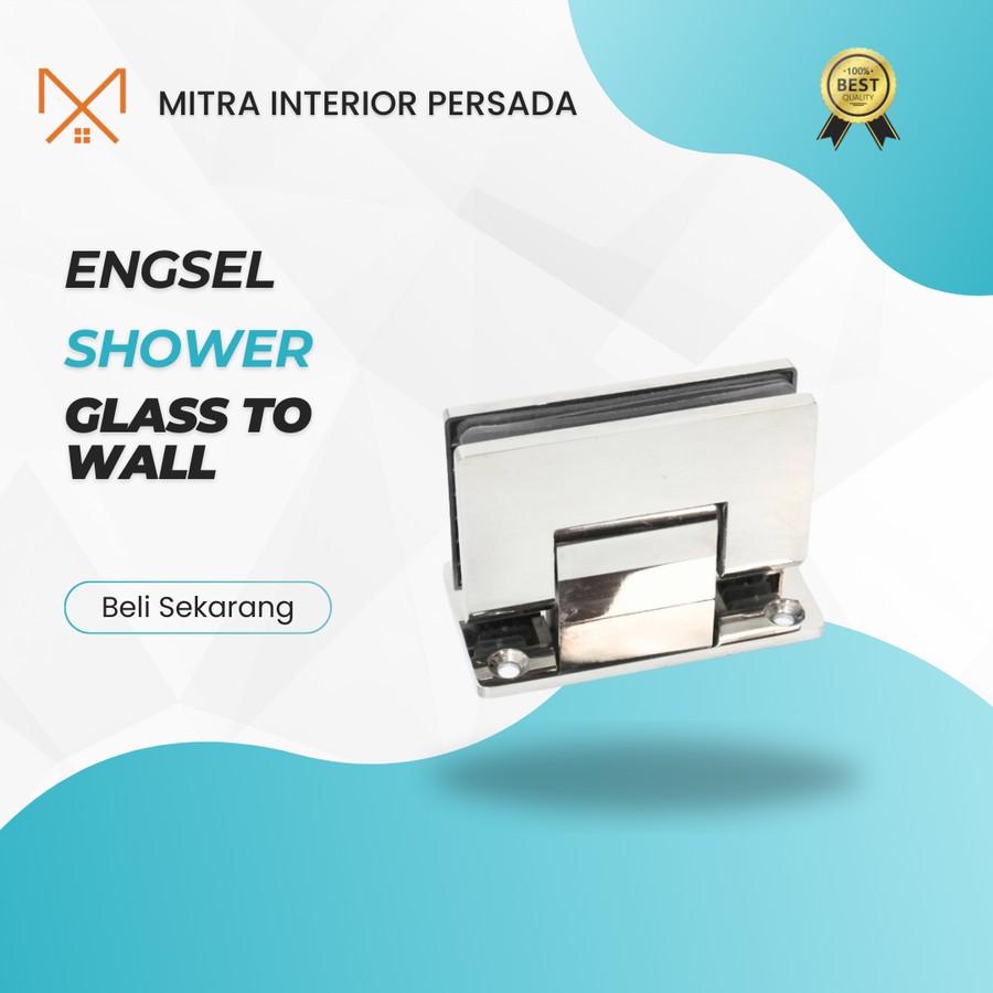 Jual Engsel shower kaca ke tembok glass to wall 90 derajat stainless ...