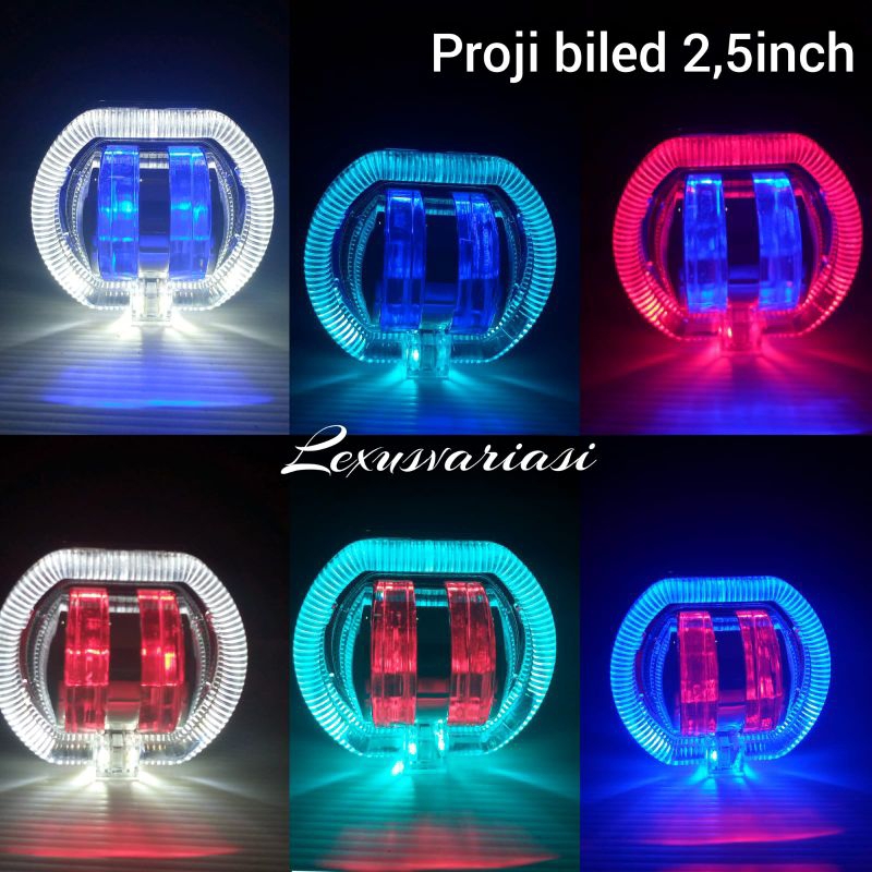 Jual Lampu LED depan projie deymeker biled 2,5 inch 2 lensa | Shopee ...
