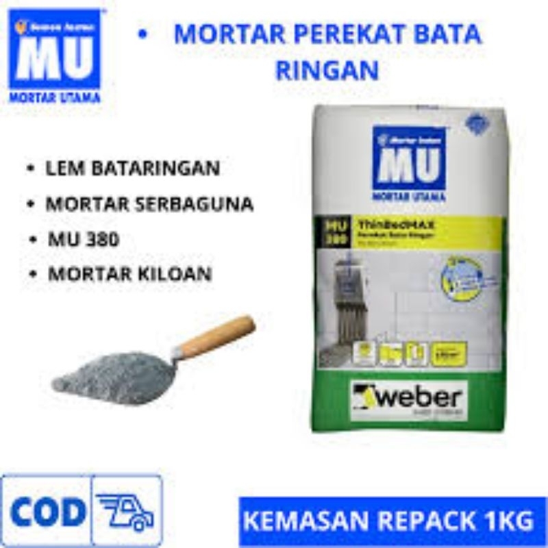 Jual Mortar Utama MU Perekat Hebel Bata Ringan 1kg | Shopee Indonesia